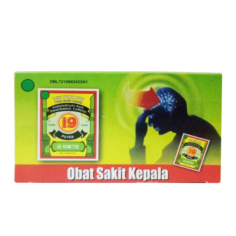 Jual 19 Obat Sakit Kepala Tjie Thun Hun 0.7gr (Isi 100pcs) - HBHoz