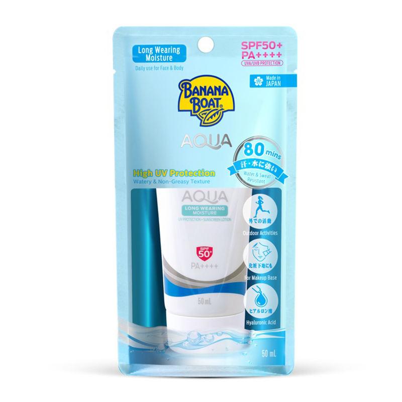 Jual Banana Boat Simply Protect Aqua Long Wearing Moisture Sunscreen Lotion SPF 50+ PA++++ 50ml ...