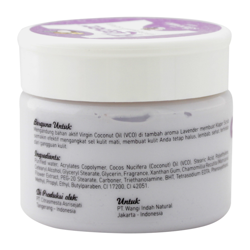 Jual Klaper Lulur Scrub VCO Lavender 135g - HBHoz