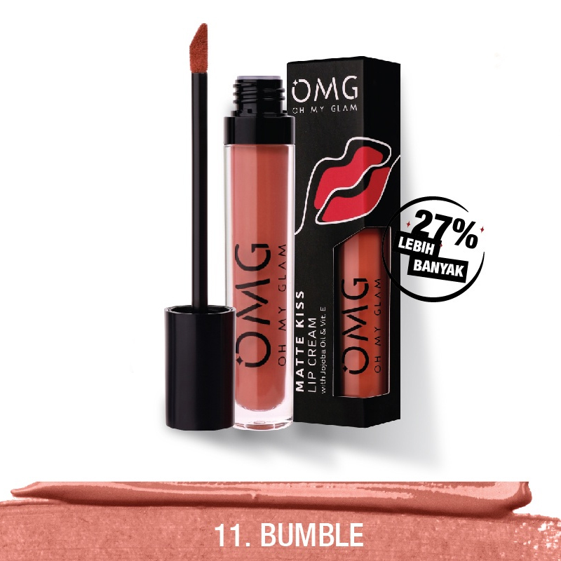 Jual OMG Oh My Glam Matte Kiss Lip Cream 11 Bumble 3.5gr - HBHoz