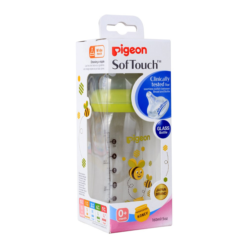 Jual Pigeon Botol Susu Kaca Wide Neck Lebah 160ml - HBHoz