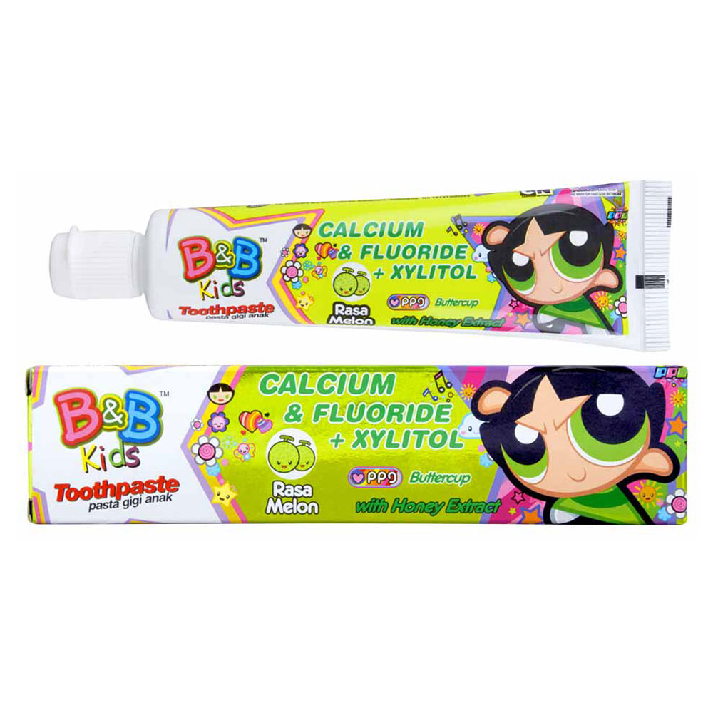 Jual B&B Kids Toothpaste Buttercup Powerpuff Girls (Melon) 50gr - HBHoz
