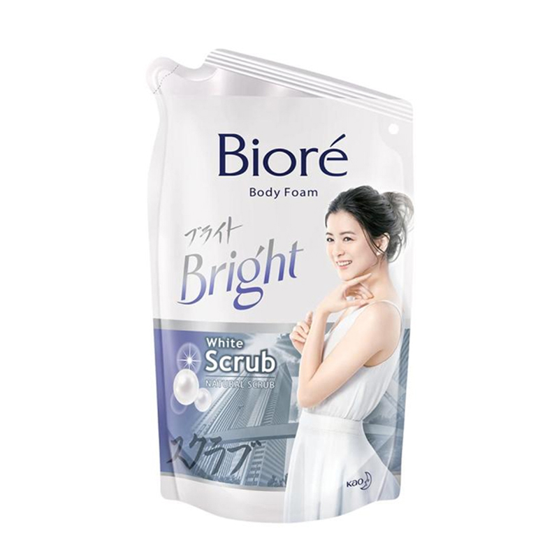 Jual Biore Body Foam Bright White Scrub Pouch 220ml - HBHoz
