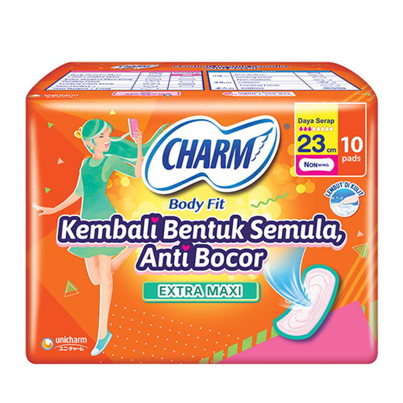 Jual Charm Body Fit Extra Maxi Non Wing 23cm 10pcs - HBHoz