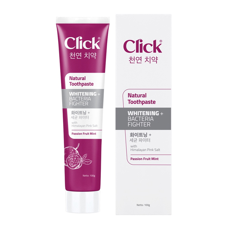 Jual Click Natural Toothpaste Whitening + Bacteria Fighter 100gr (ED ...