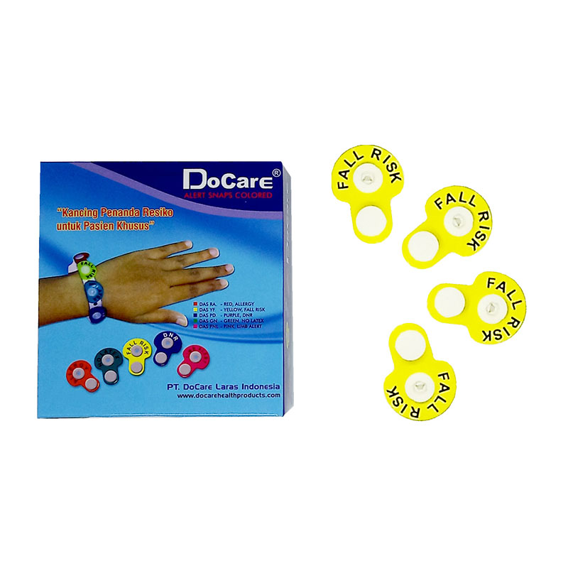 Jual DoCare Alert Snaps Yellow Fall Risk 150s - HBHoz