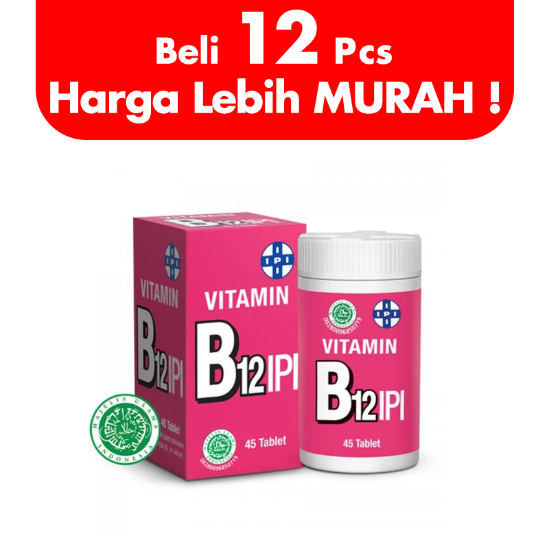Jual IPI Vitamin B12 45 Tablet (BELI 12pcs LEBIH MURAH) - HBHoz