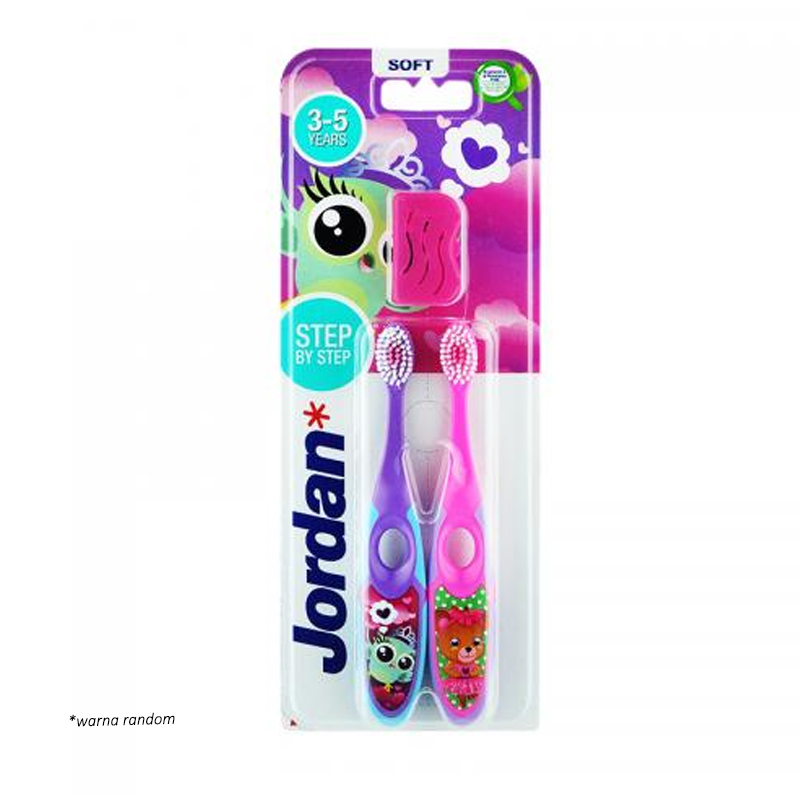 Jual Jordan Kids Toothbrush Step 2 (3-5 Years) Soft Twin Pack - HBHoz