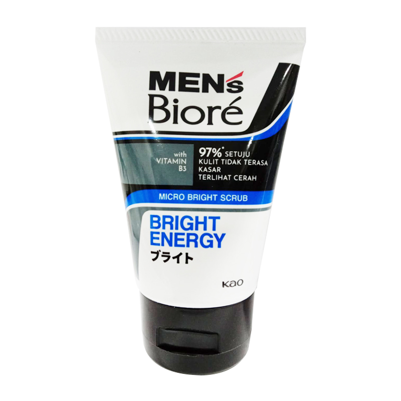 Jual Mens Biore Scrub Bright Energy Facial Wash 40gr - HBHoz