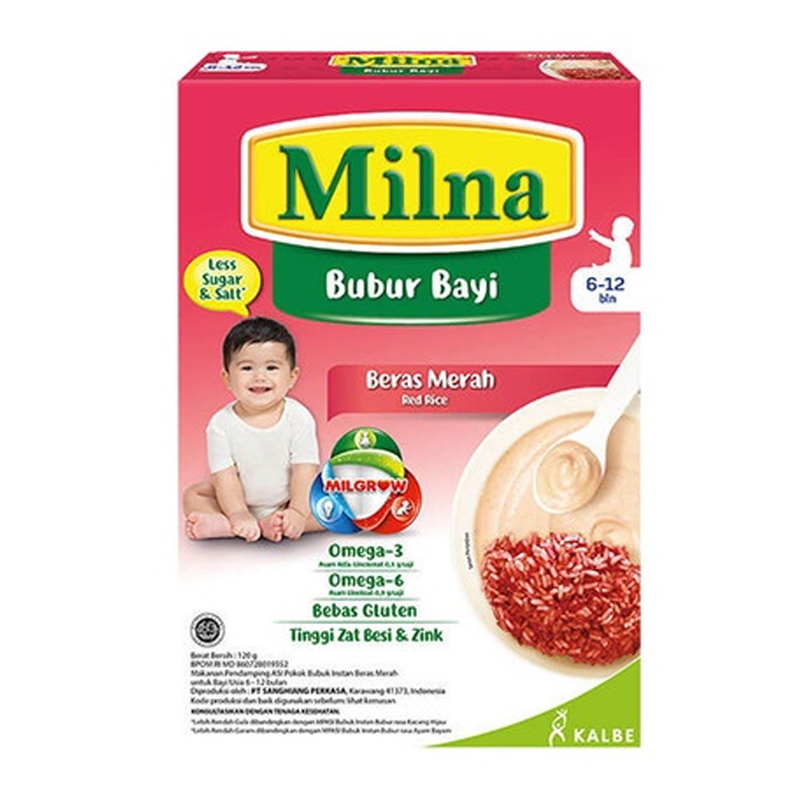 Jual Milna Bubur 6 Bulan Beras Merah 120gr - HBHoz