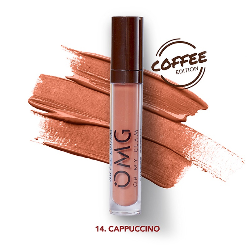Jual OMG Oh My Glam Matte Kiss Lip Cream 14 Cappuccino 2.9gr - HBHoz