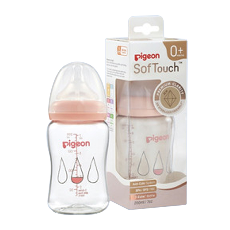 Jual Pigeon Botol T-Ester Wide Neck P-Plus Nipple Light Orange 200ml - HBHoz