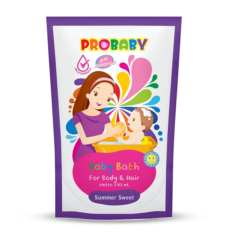 Jual Probaby Baby Bath Summer Sweet Pouch 230ml - HBHoz