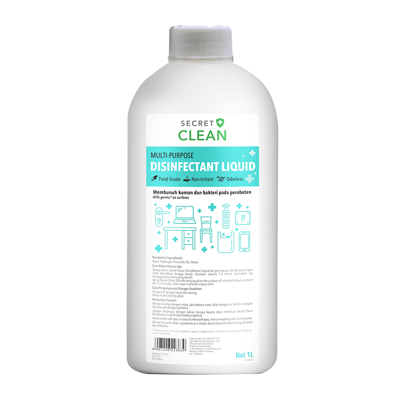 Jual Secret Clean Disinfectant Liquid Food Grade 1000ml - HBHoz