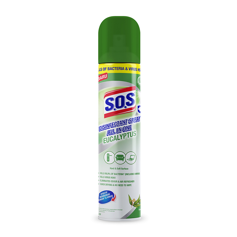 Jual SOS All In One Disinfectant Spray Eucalyptus 250ml (ED: Mei 24 ...