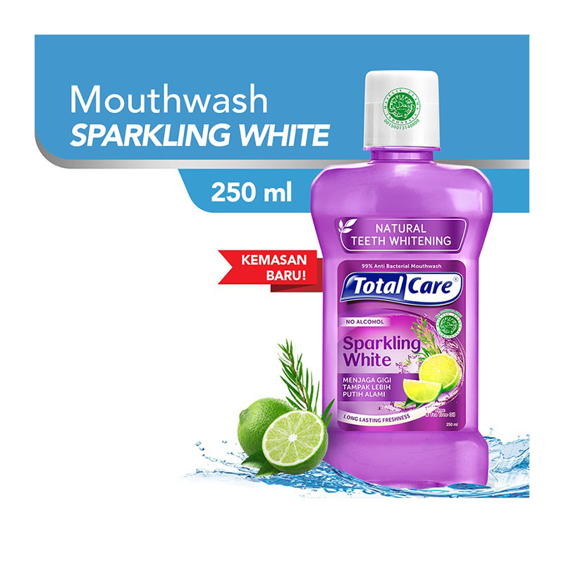 Jual Total Care Mouthwash Sparkling White 250ml - HBHoz