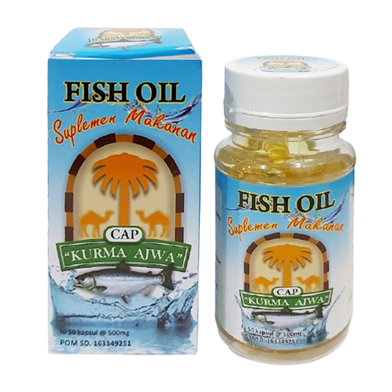 Jual Vicomas Fish Oil Cap Kurma Ajwa 50 Capsule (ED: Sept 23) - HBHoz