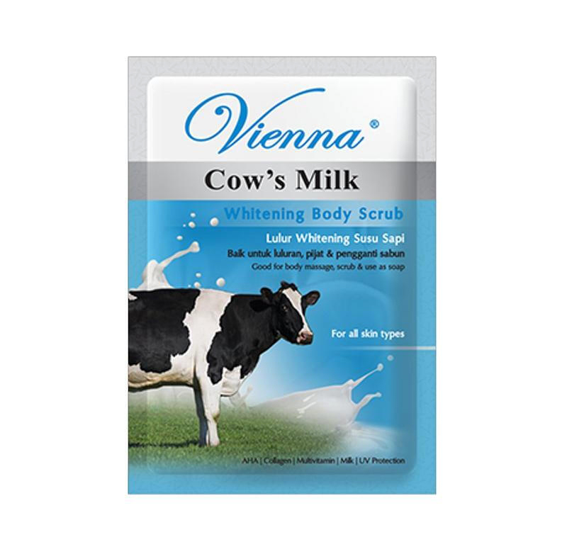 Jual Vienna Body Scrub Whitening Cows Milk Sachet 50gr - HBHoz