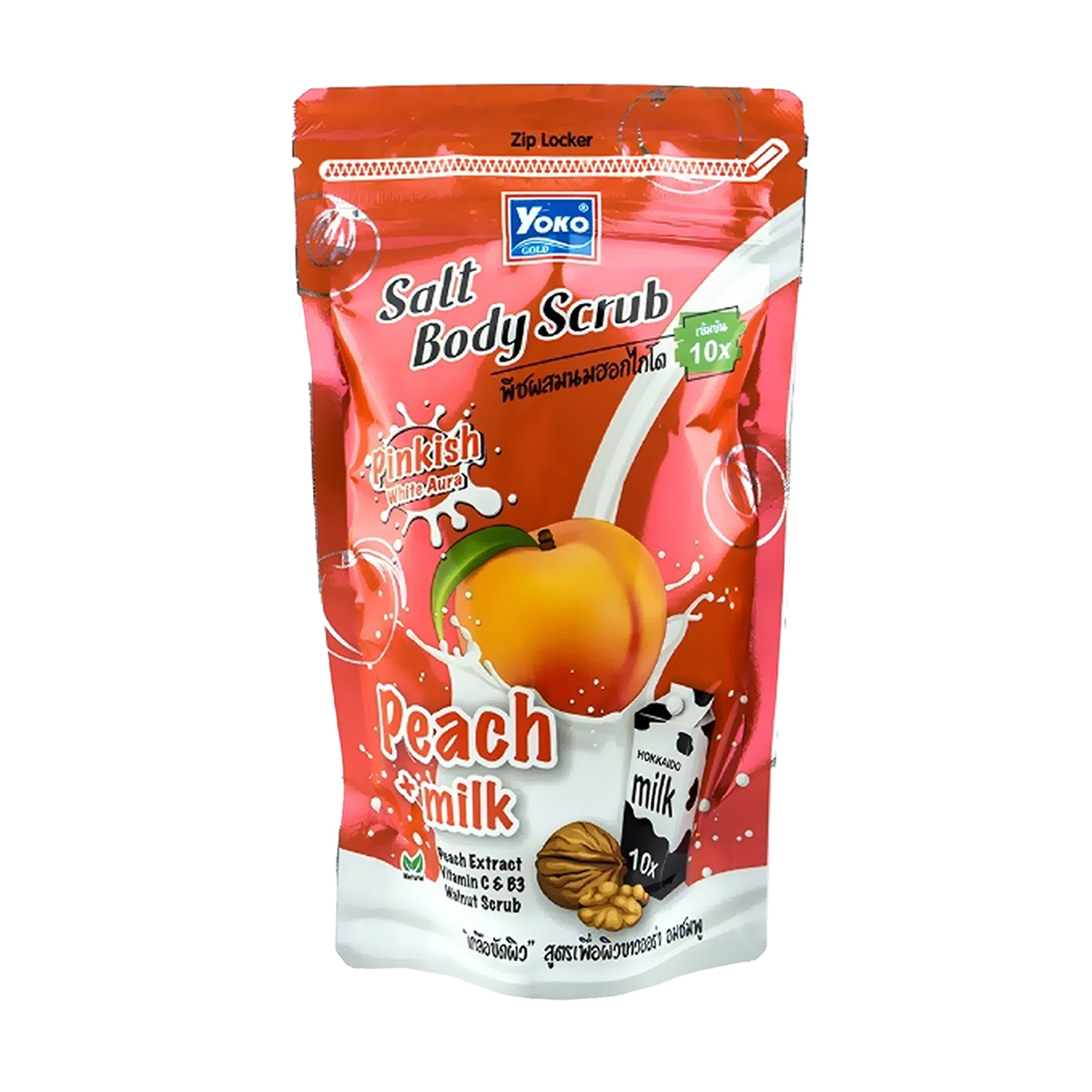 Jual Yoko Gold Salt Body Scrub Peach Milk 350gr - HBHoz
